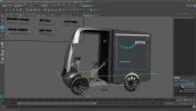 3D EAV Cargo Delivery Bike Amazon Rigged for Maya | 3D Molier International