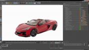 Cabriolet 2023 Chevrolet Corvette Z06 Open Red Rigged for Cinema 4D 3D ...
