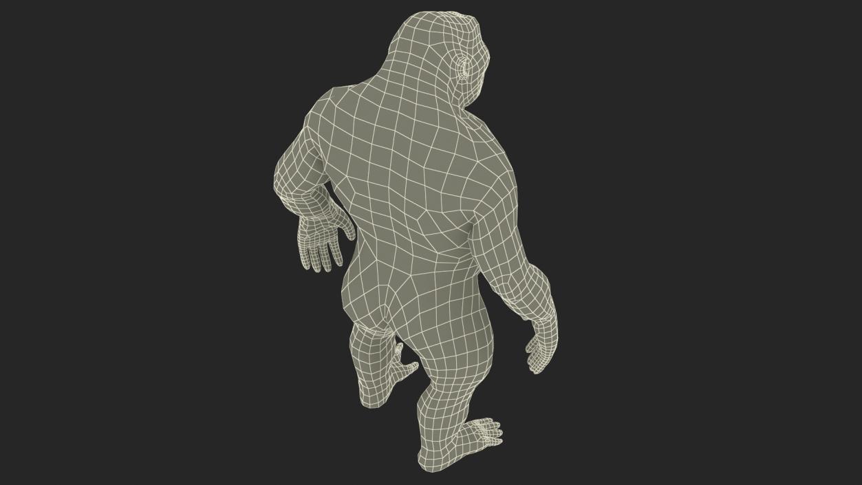 3D model Big Ape Gigantopithecus in Standing Pose | 3D Molier International