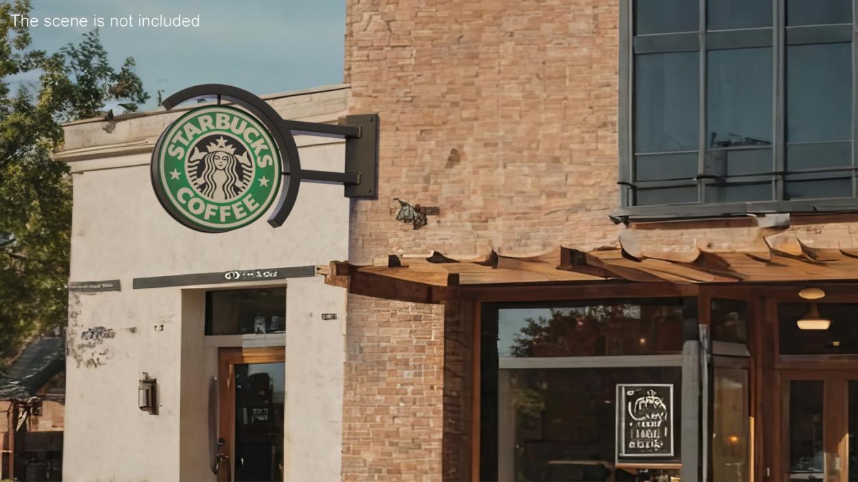 Corner Starbucks Signage Wall Mounted 3D | 3D Molier International