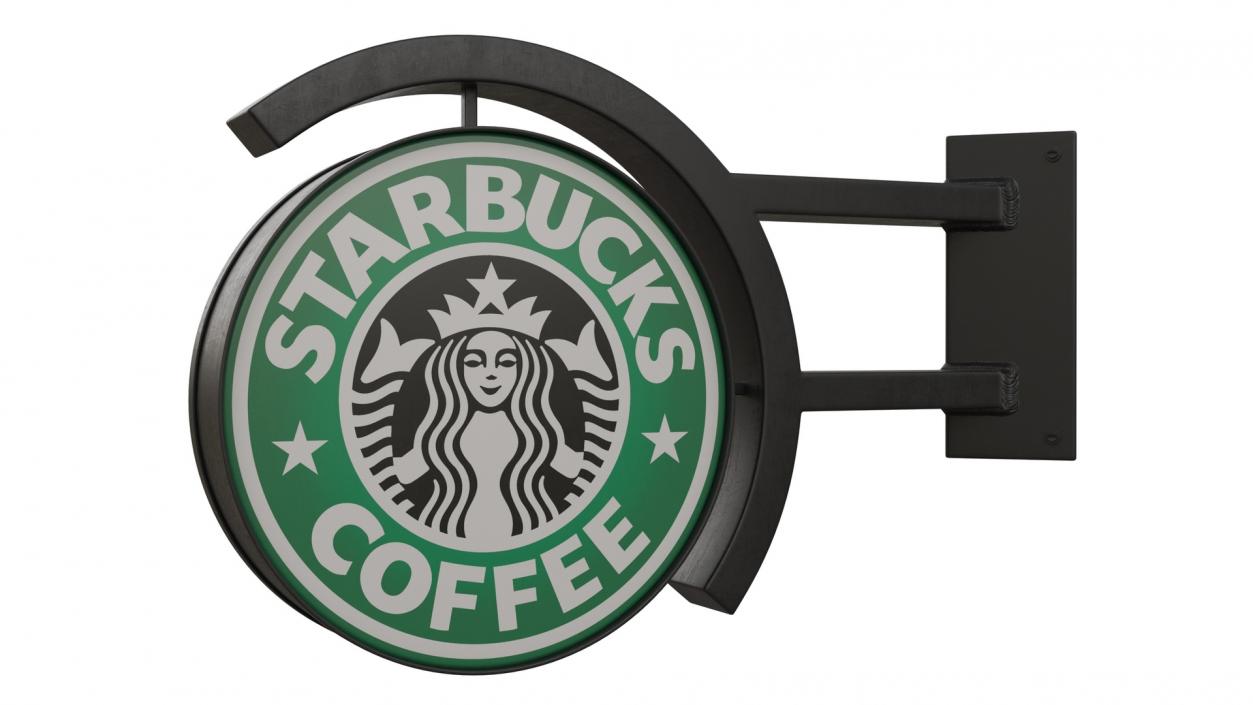 Corner Starbucks Signage Wall Mounted 3D | 3D Molier International