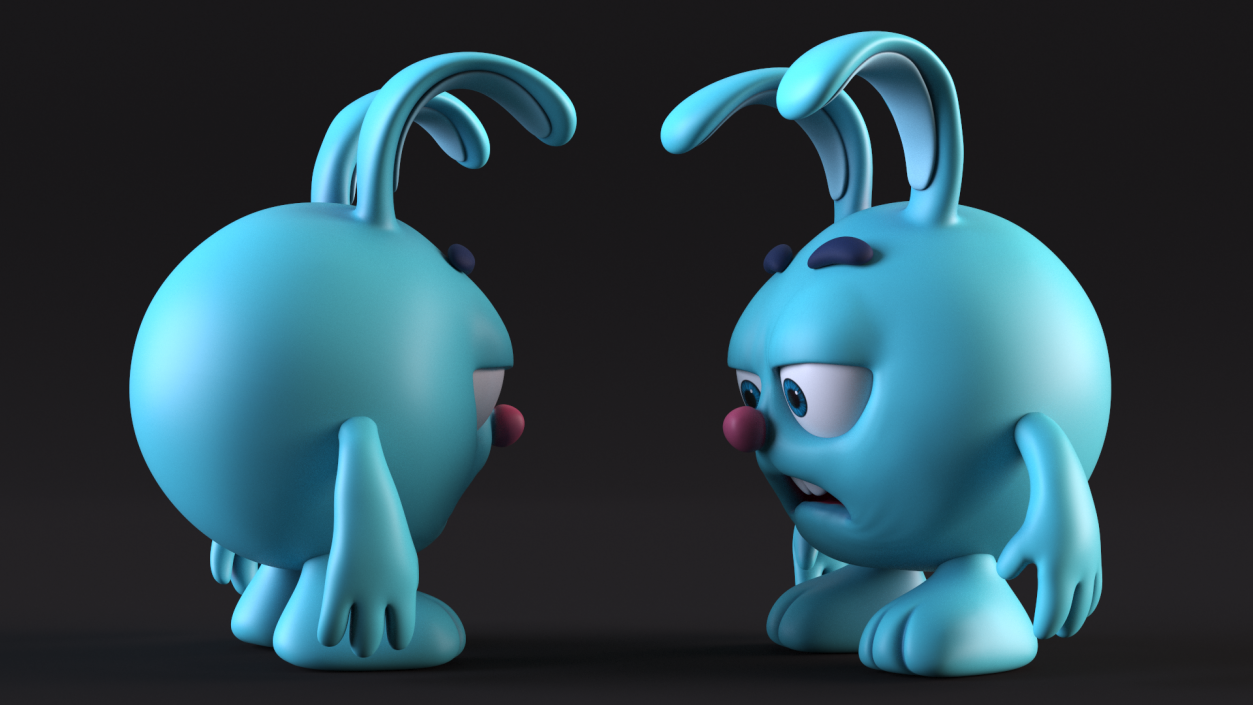 Cartoon Character Krash Sad Pose 3D | 3D Molier International