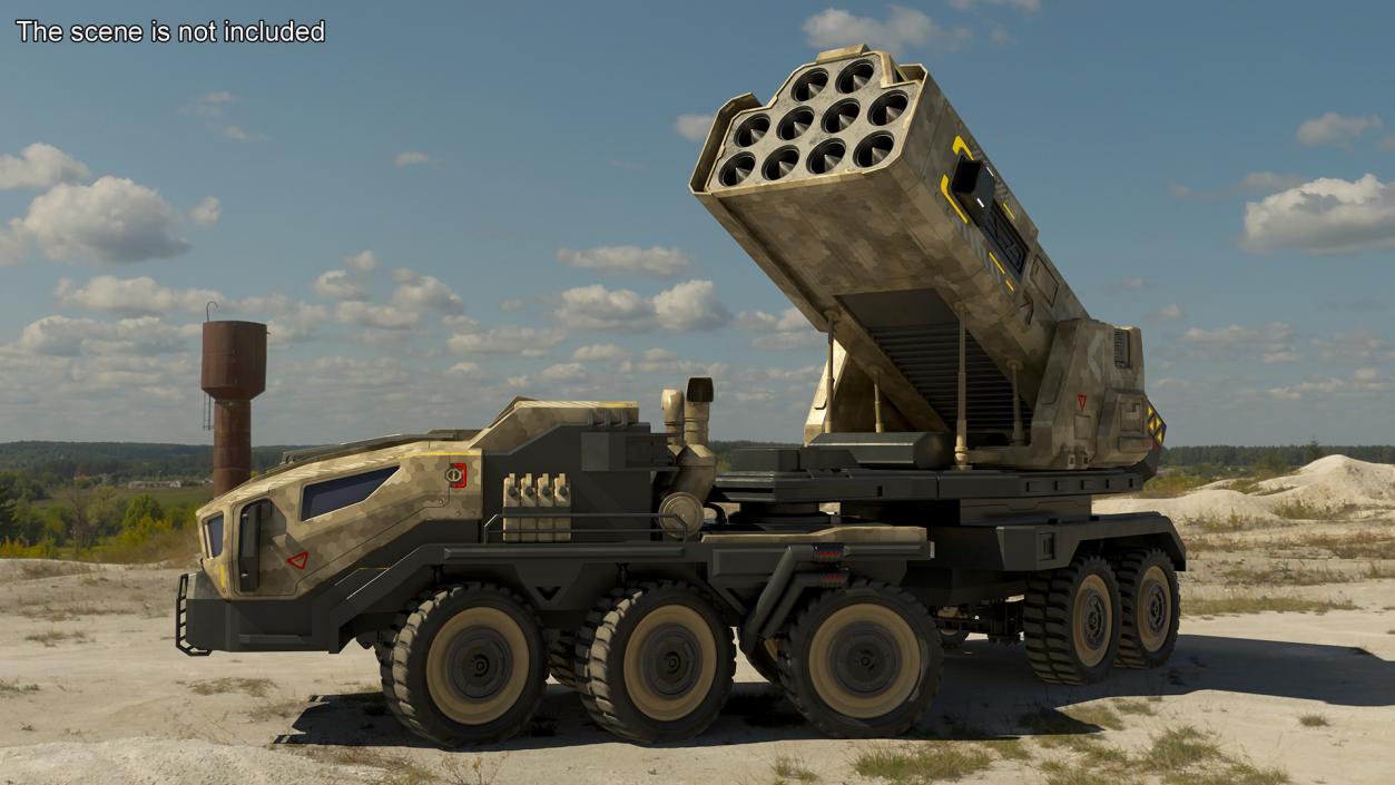 Futuristic Military Rocket Launcher Truck Rigged for Maya 3D | 3D ...