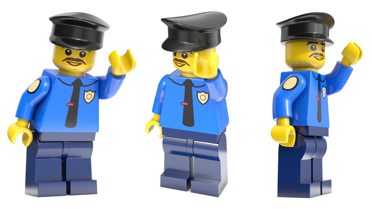 3D Minifigure LEGO Policeman Rigged for Cinema 4D | 3D Molier International
