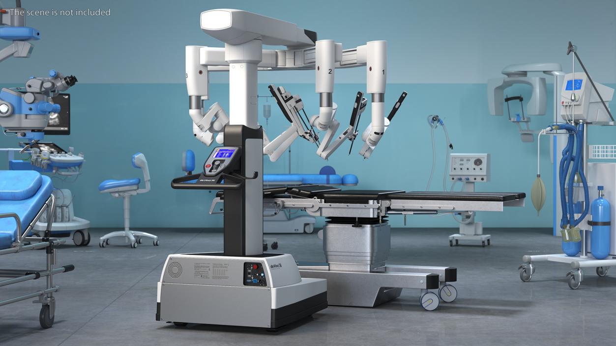 3D Surgical Robotic System da Vinci SI with Operating Table | 3D Molier ...