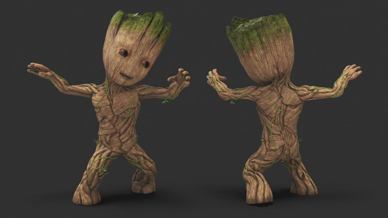 3D model Little Groot Character Dancing Pose | 3D Molier International