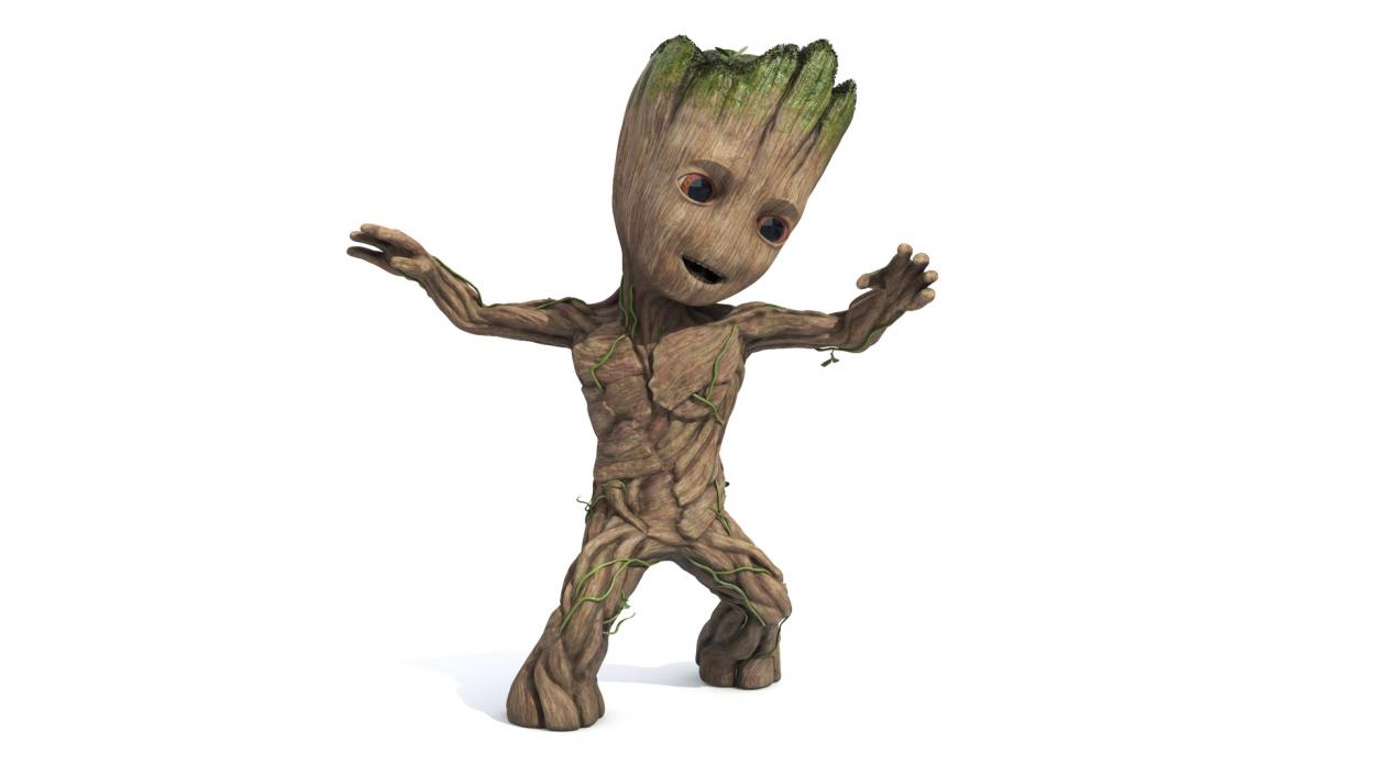 3D Little Groot Character Dancing Pose for 3D Print model | 3D Molier ...