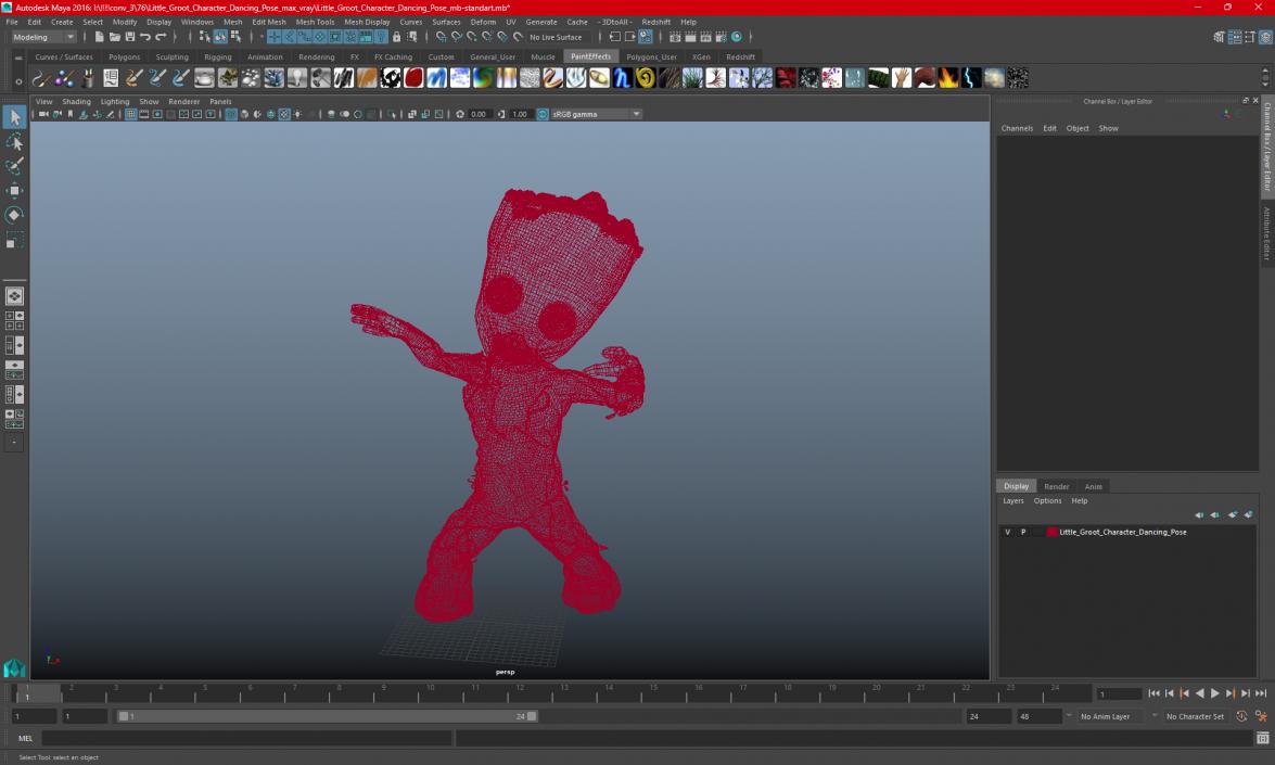 3D model Little Groot Character Dancing Pose | 3D Molier International