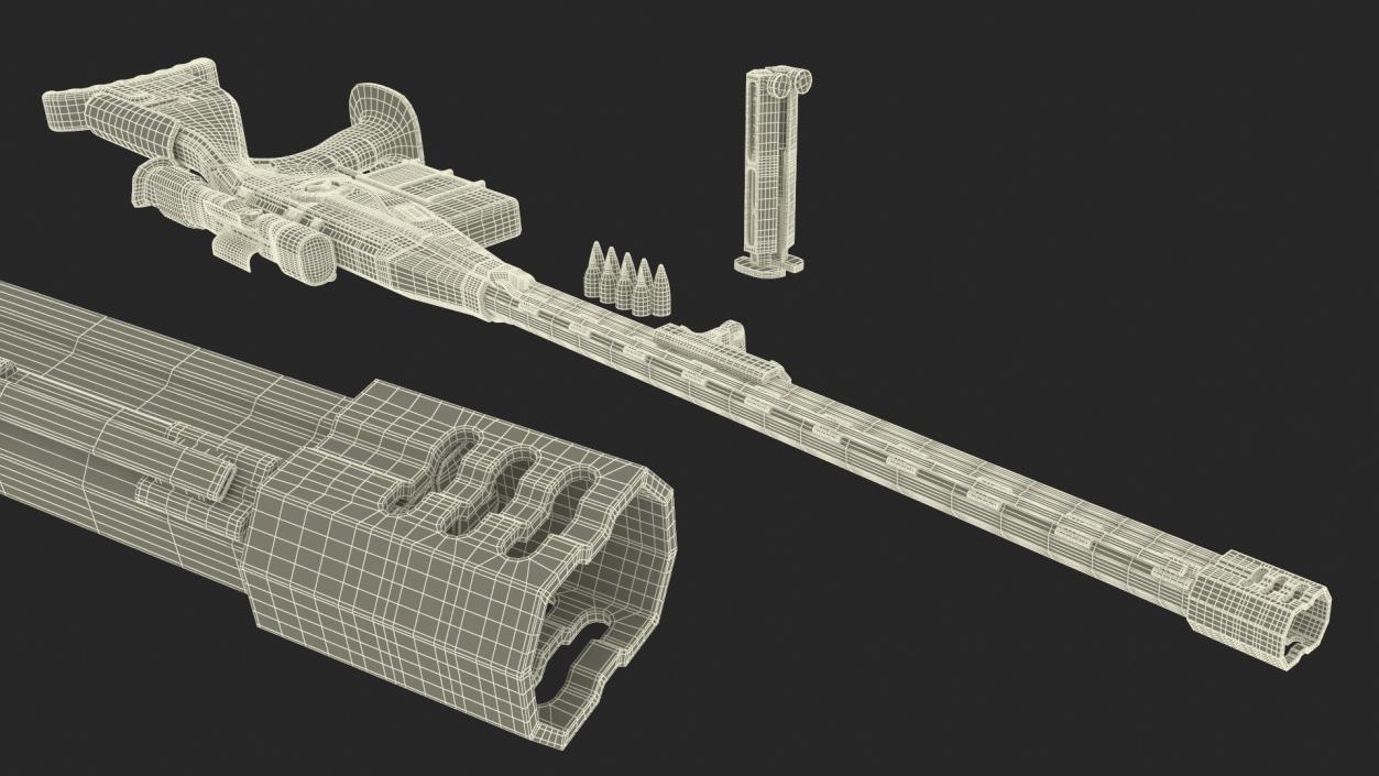3D model Futuristic High-Precision Sniper Rifle with Telescopic Sight ...