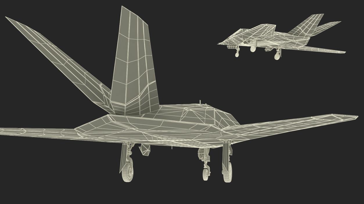 Lockheed F-117 Nighthawk Stealth Aircraft Simplified 3D | 3D Molier ...