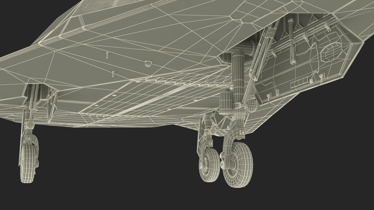 Lockheed F-117 Nighthawk Stealth Aircraft Simplified 3D | 3D Molier ...