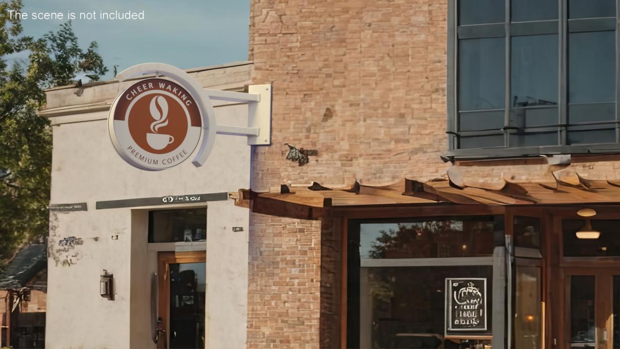 Corner Coffee Shop Signage Wall Mounted 3D model | 3D Molier International