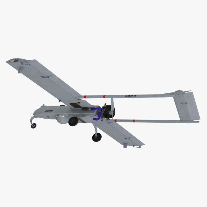 3D model Unmanned Aerial Vehicle UAV Drone AAI RQ 7 Shadow Rigged for ...