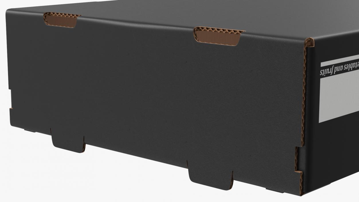 Stackable Corrugated Cardboard Fruit Tray Black 3D | 3D Molier ...