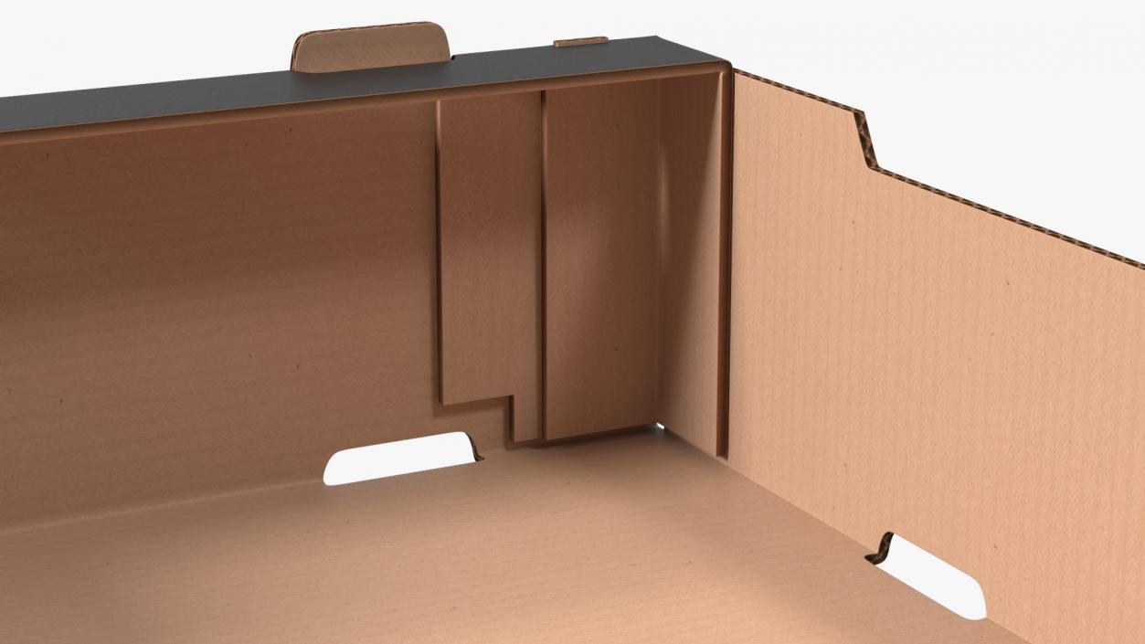 Stackable Corrugated Cardboard Fruit Tray Black 3D | 3D Molier ...