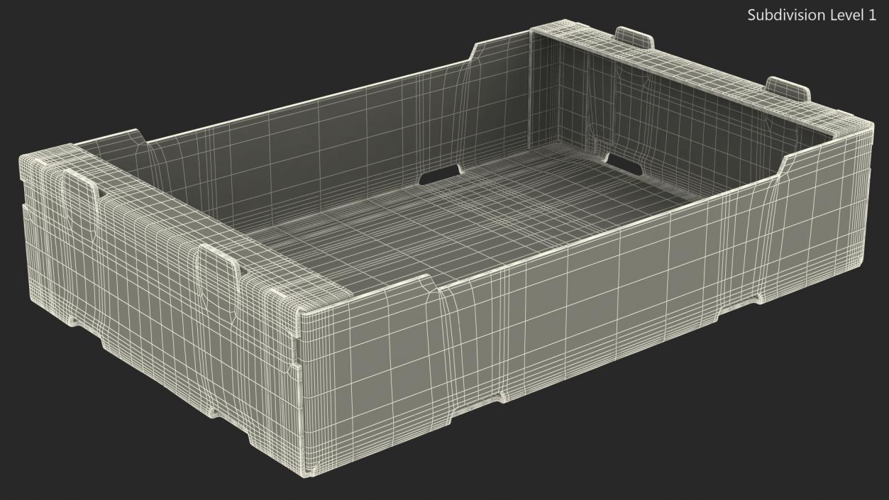 Stackable Corrugated Cardboard Fruit Tray Black 3D | 3D Molier ...